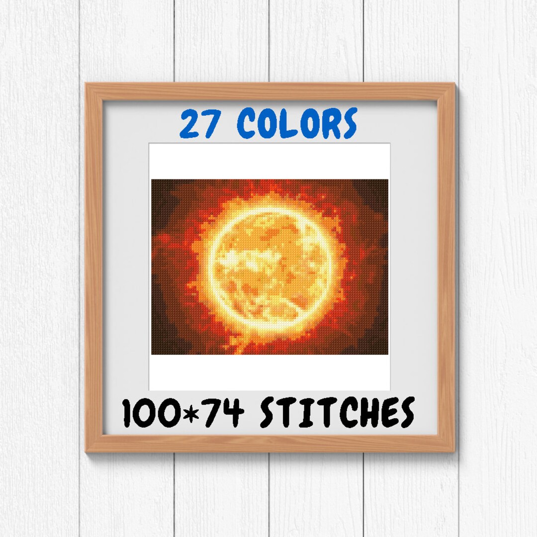 The Sun Cross Stitch Pattern. Instant Download Pdf Suited for Hand ...