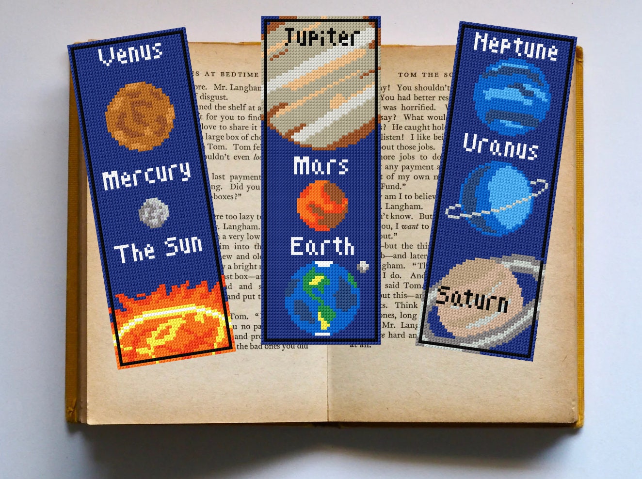 Solar System Bookmark Cross Stitch Pattern #3. Instant Download Pdf ...