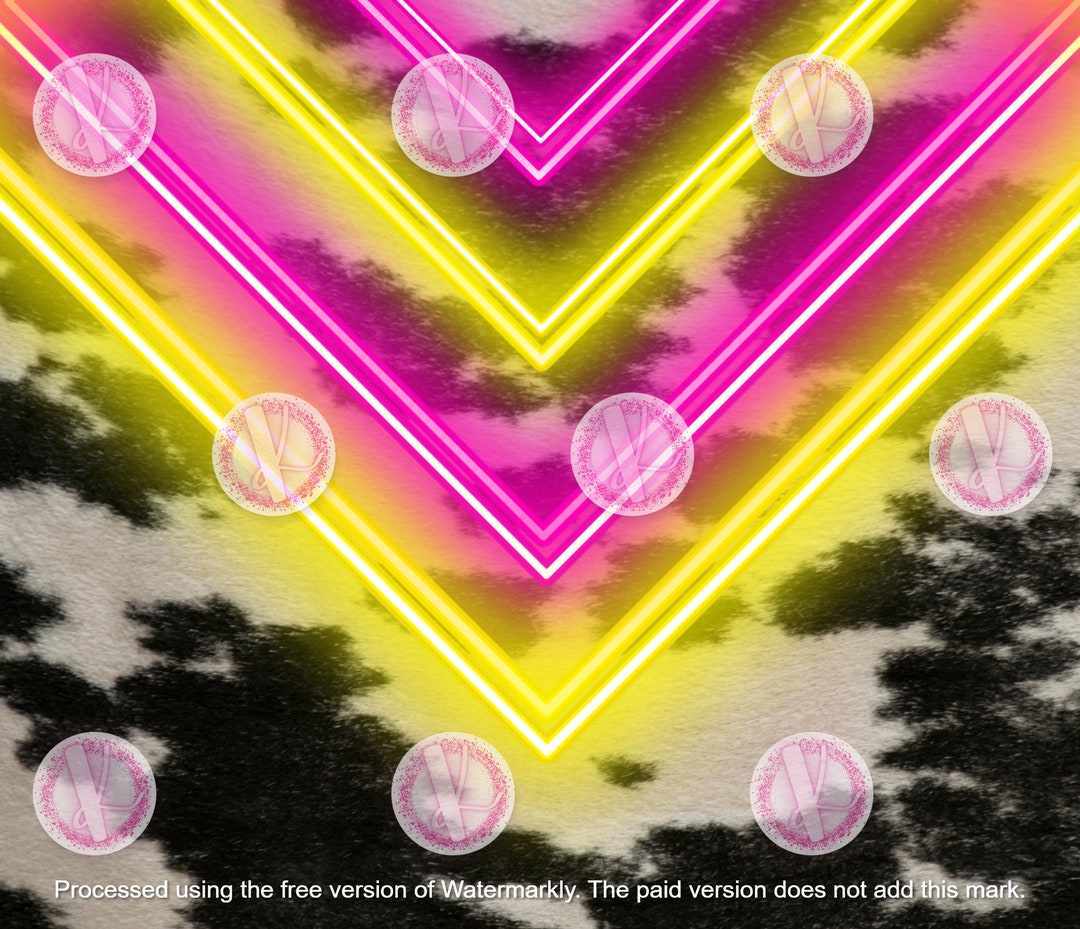 Cowhide and Neon Country Western Rustic Tumbler Wrap Digital - Etsy