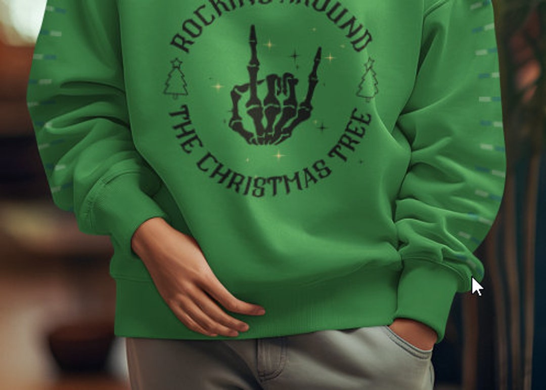 Punk Rock Christmas Tree Holiday Long Sleeve Festive Shirt - Etsy