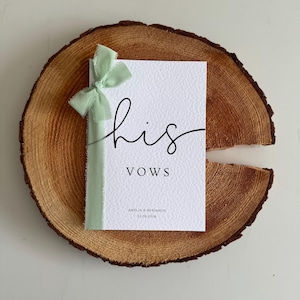 Personalised Wedding Vow Books Set – His and Her, His and His, Her and ...