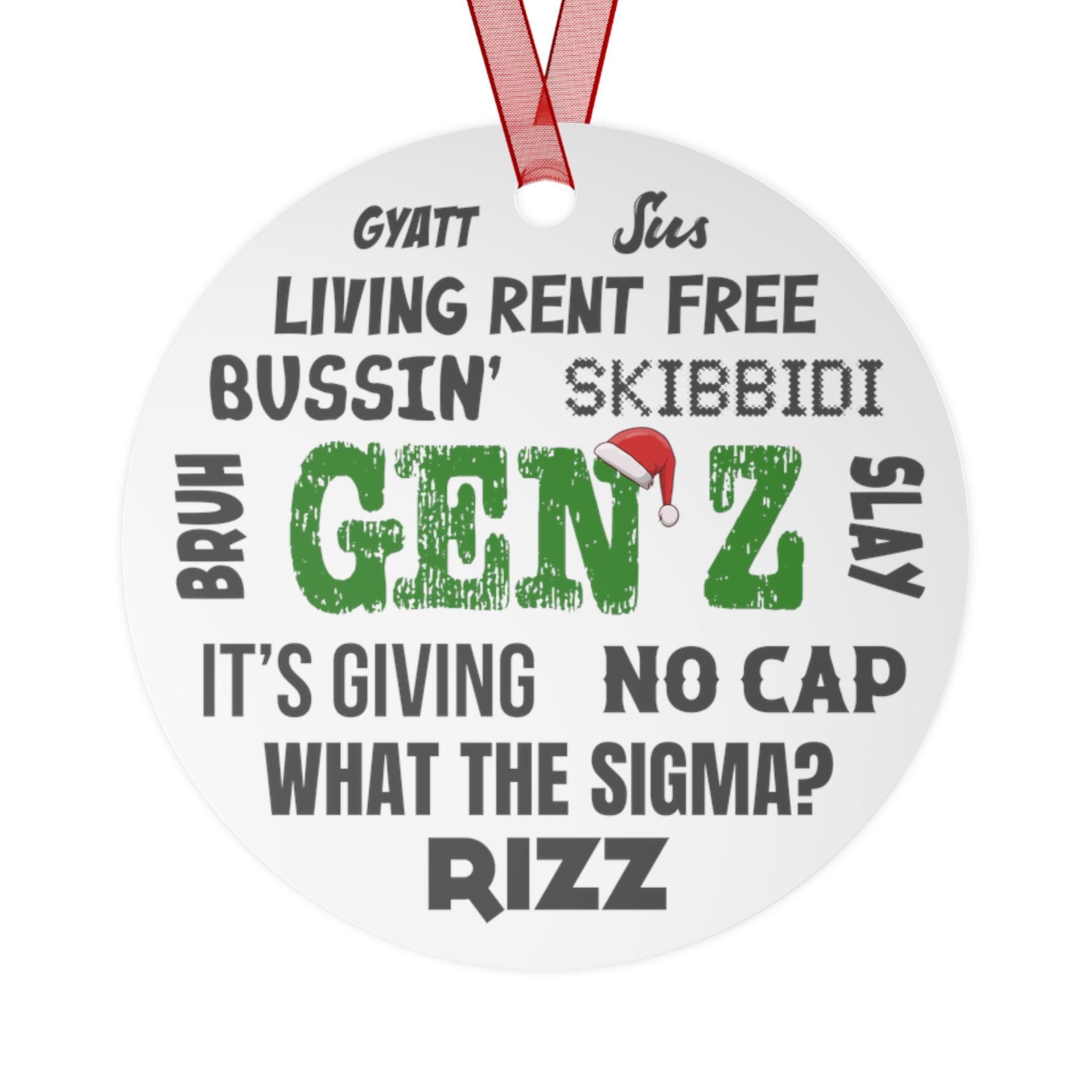 Gen Z Ornament 2024 Christmas Gift, Holiday Xmas Ornament, Gen Z Slang ...