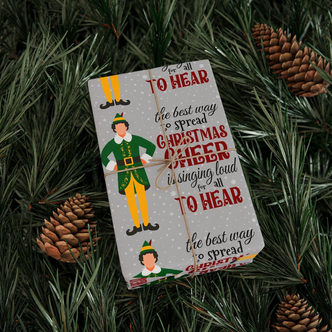 Elf Movie Wrapping Paper, Christmas Wrapping Paper, Elf Christmas ...