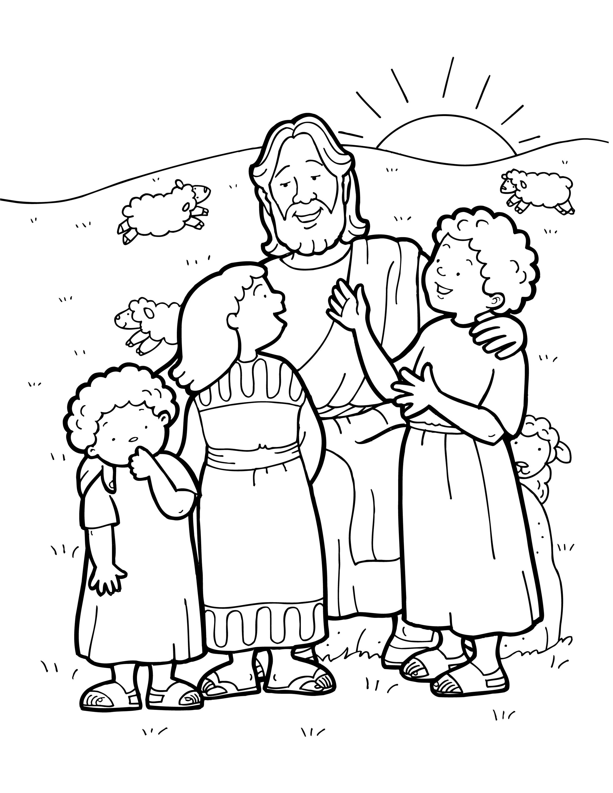 Jesus Loves the Little Children Coloring Page - Etsy