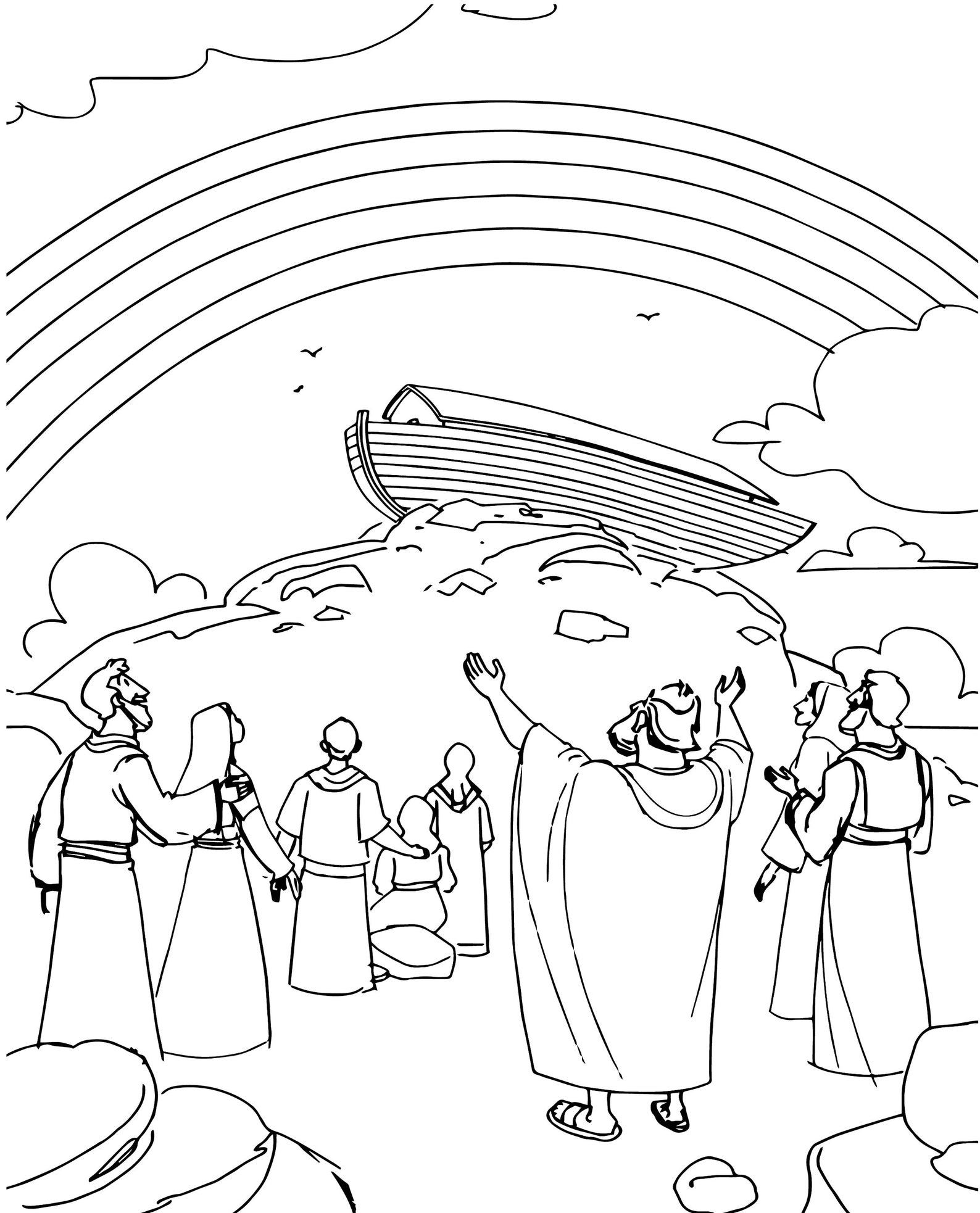 Noah's Ark With Rainbow - Etsy