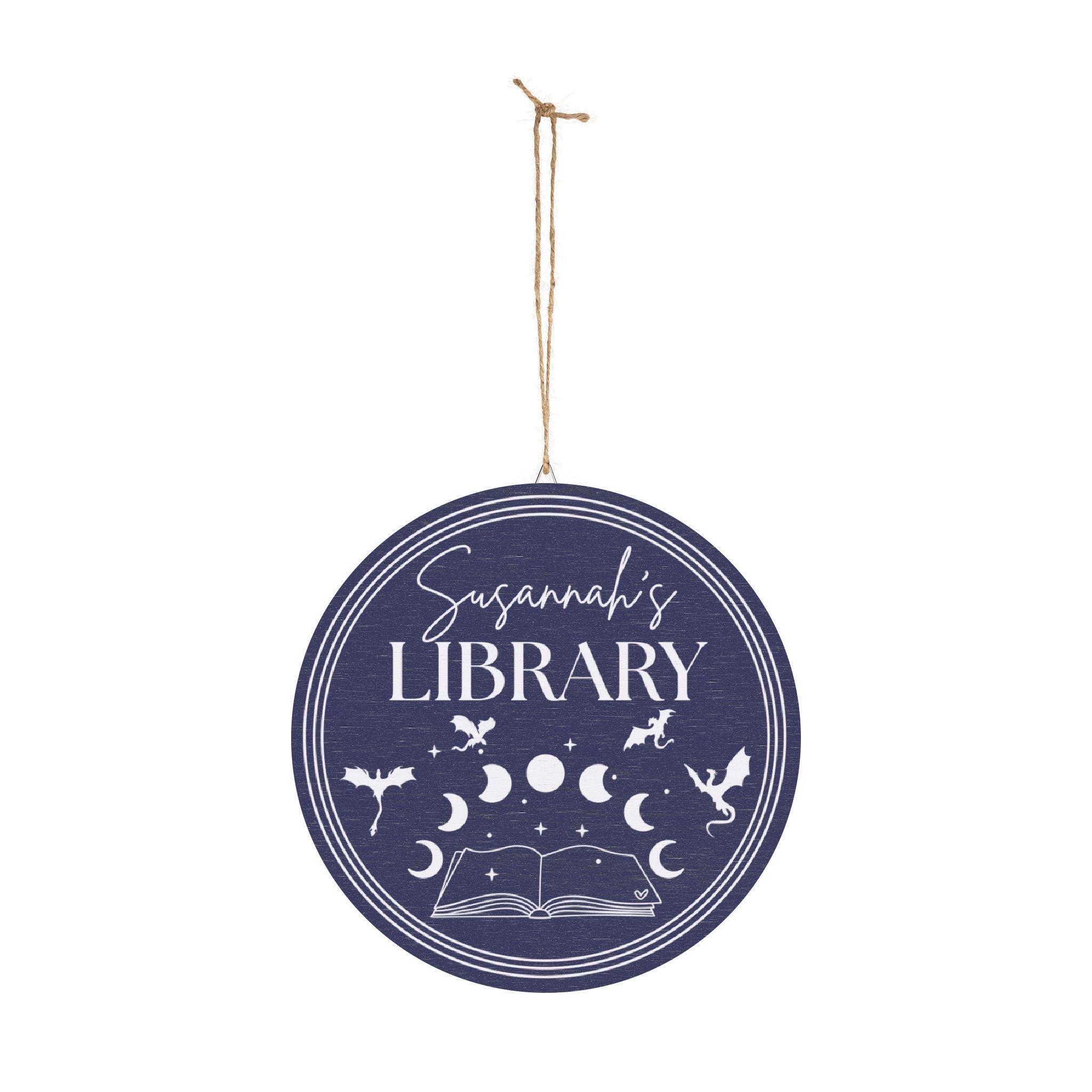 Personalized Library Sign, Home Library Sign, Custom Library Sign ...