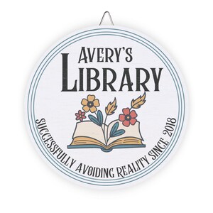 Personalized Library Sign, Home Library Sign, Custom Library Sign ...