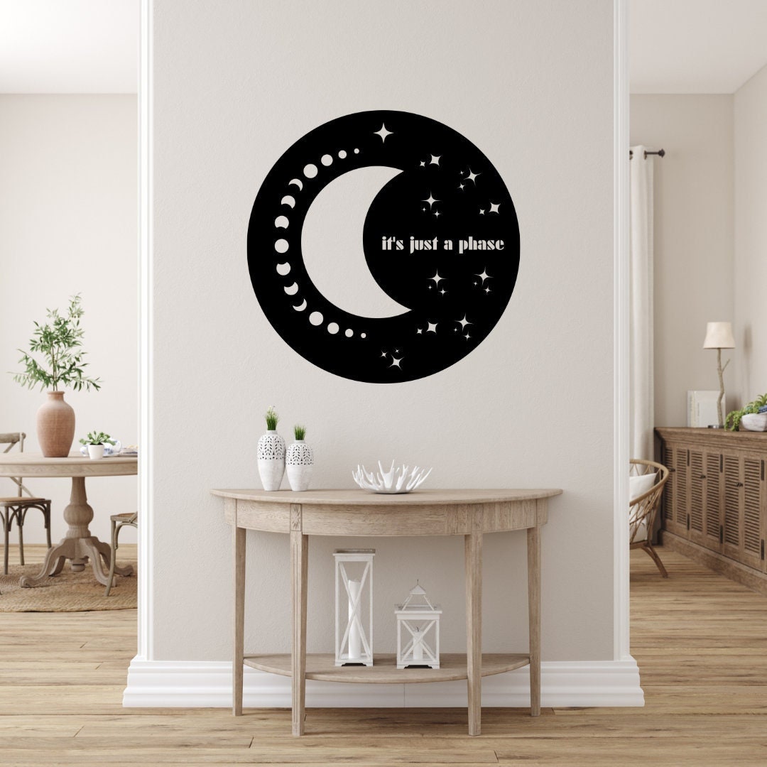 Moon Phase Wall Decor Moon Phase Wall Hanging Moon Phase Metal Wall Art ...