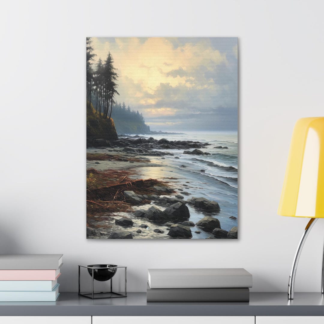 Pacific Northwest Coastline - Canvas Wall Art | Oil Painting | Home ...