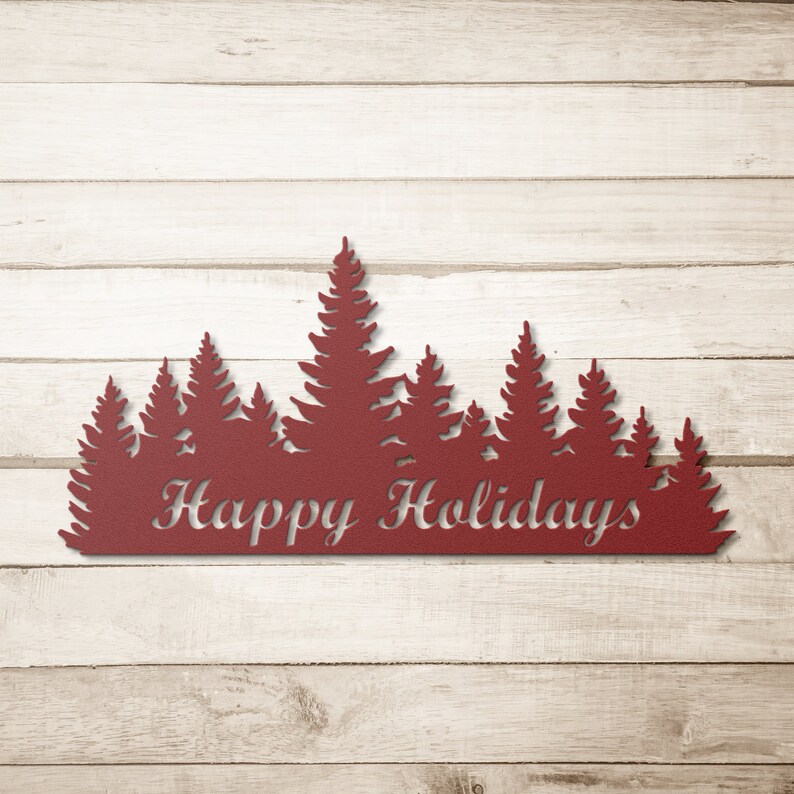 Happy Holidays - Metal Wall Sign | Holiday Decor | Home Decor | Wall ...