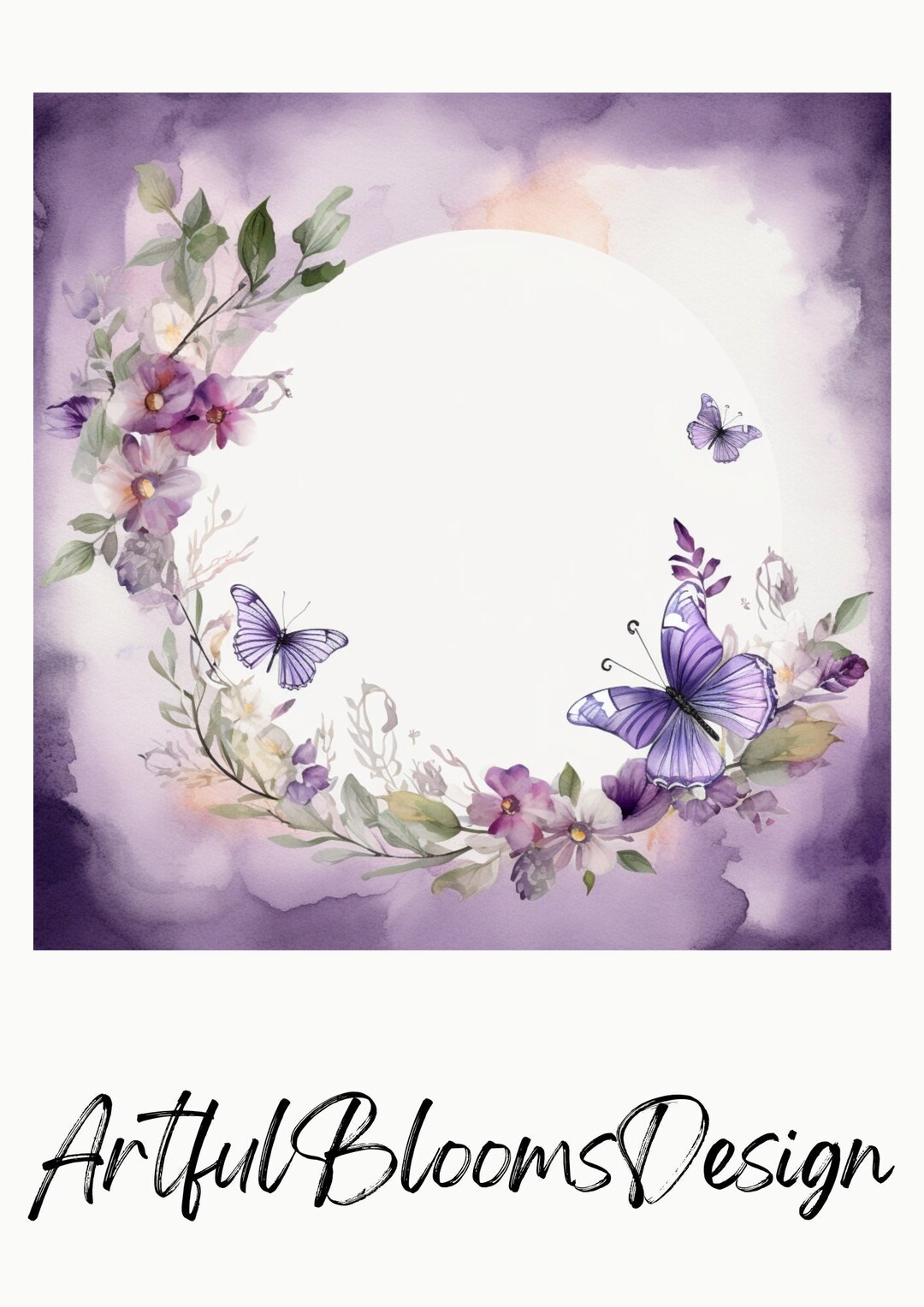 Watercolor Butterfly Clipart - Floral Borders - Wildflower Frames ...