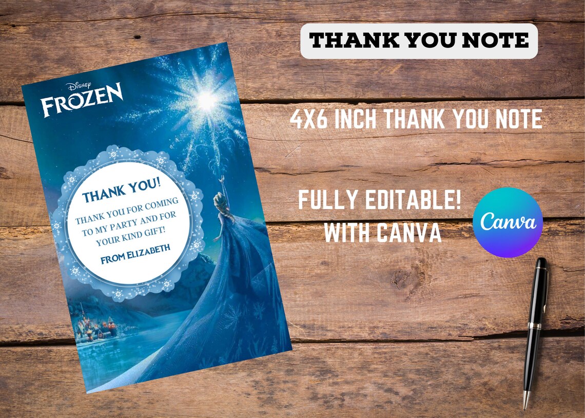 Frozen Elsa Kids Birthday Printable Editable Customisable Digital ...