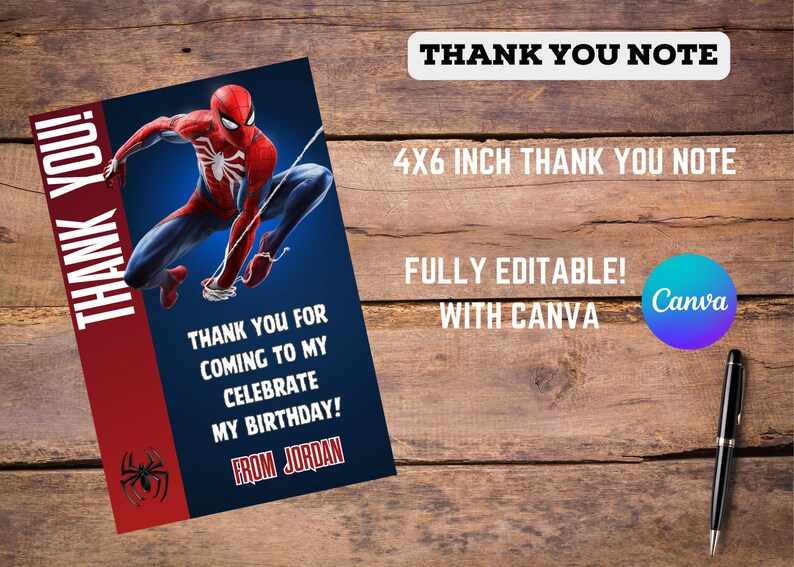 Spiderman Editable Printable Customisable Birthday Invitation Template ...
