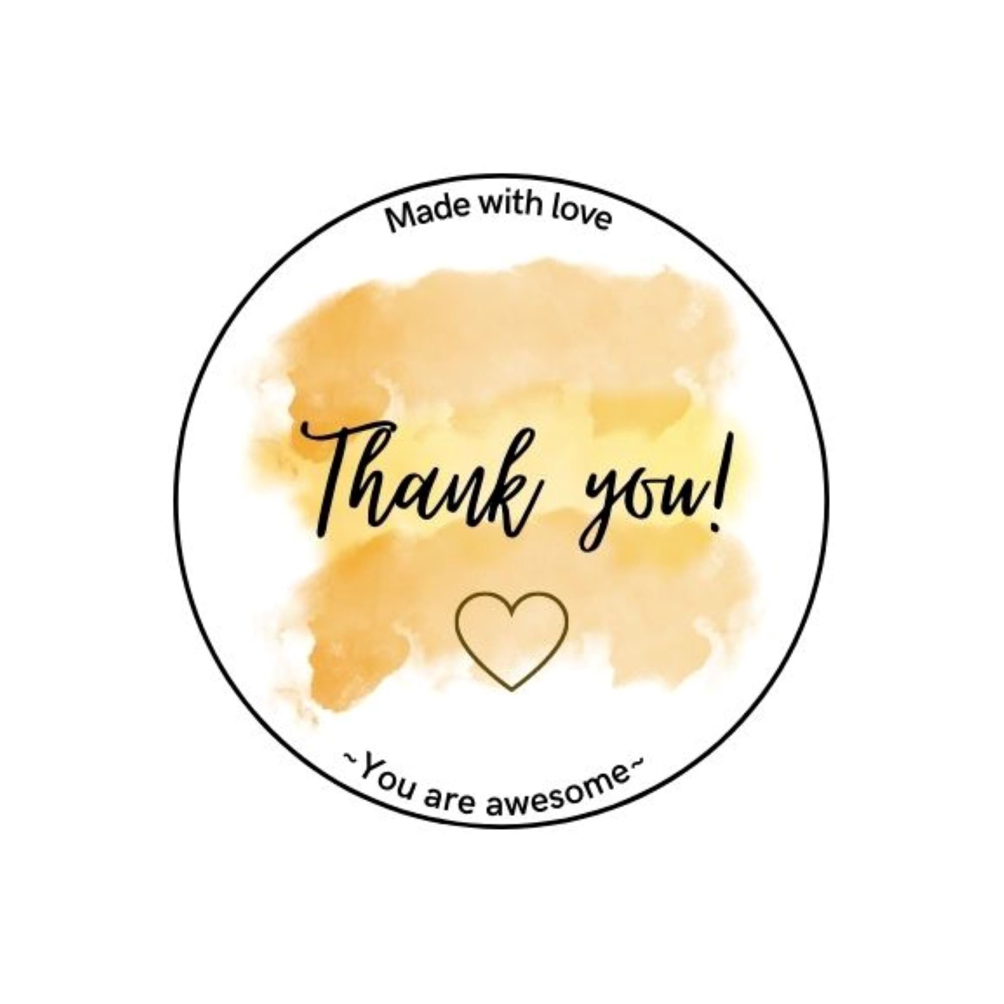 Editable-thank You Sticker, Thank You Label, Thank You PRINTABLE ...