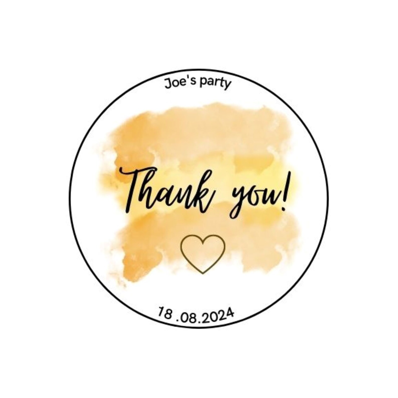 Editable-thank You Sticker, Thank You Label, Thank You PRINTABLE ...