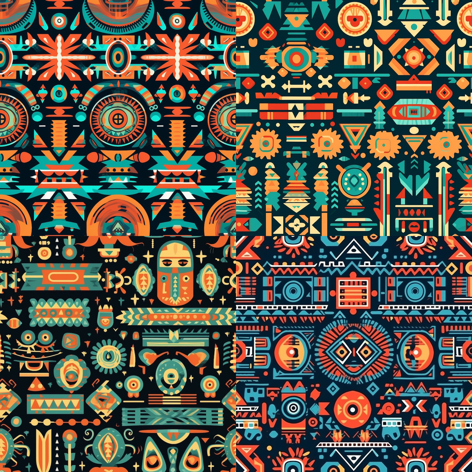 Digital Patterns: Aztec-inspired Designs - Etsy