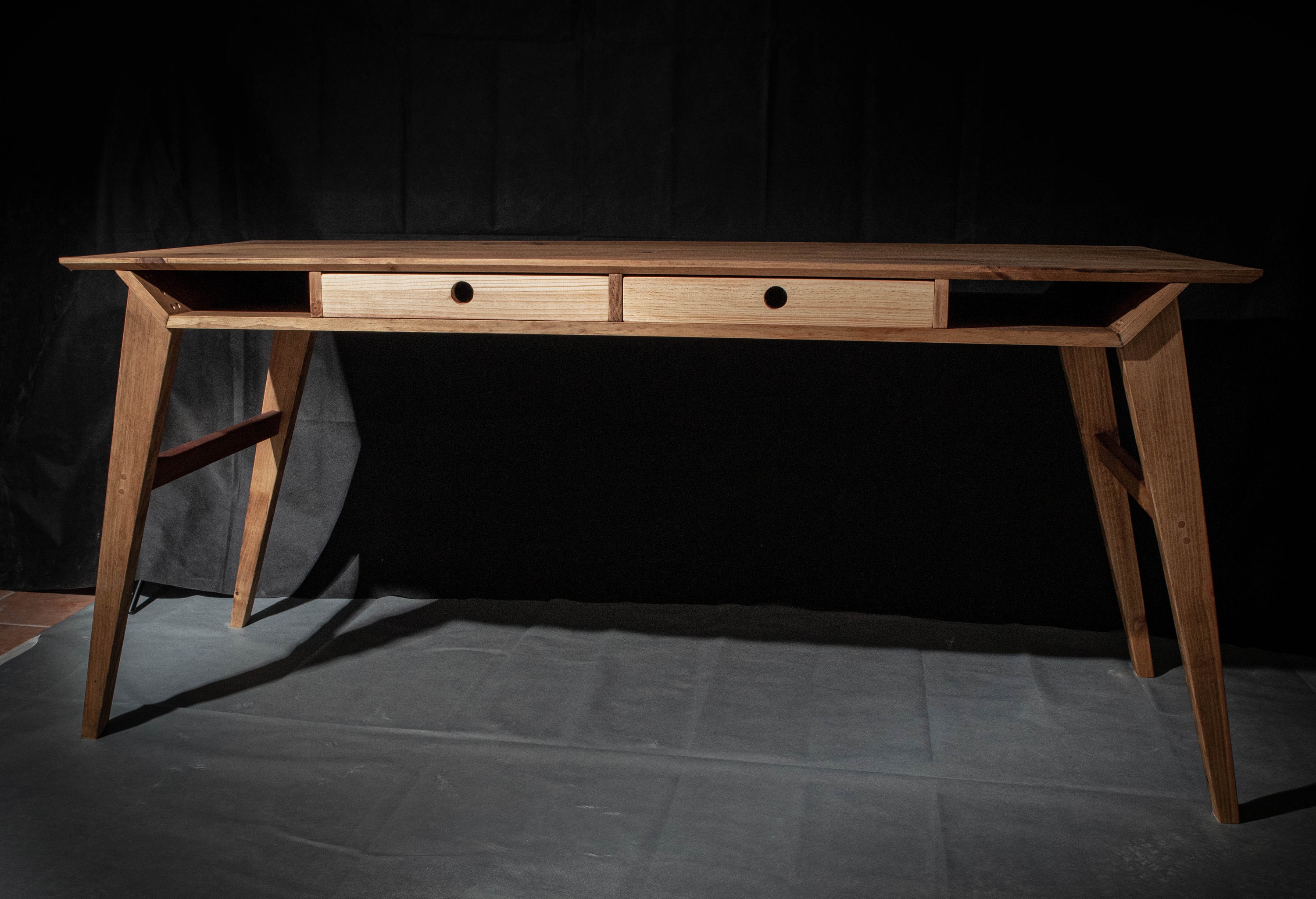 Wooden Nordic Style Desk Two Drawers - Etsy UK