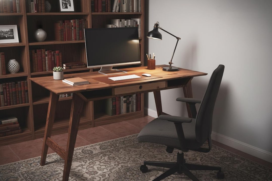Nordic Pine Desk – Handmade Wooden Office Table - Etsy