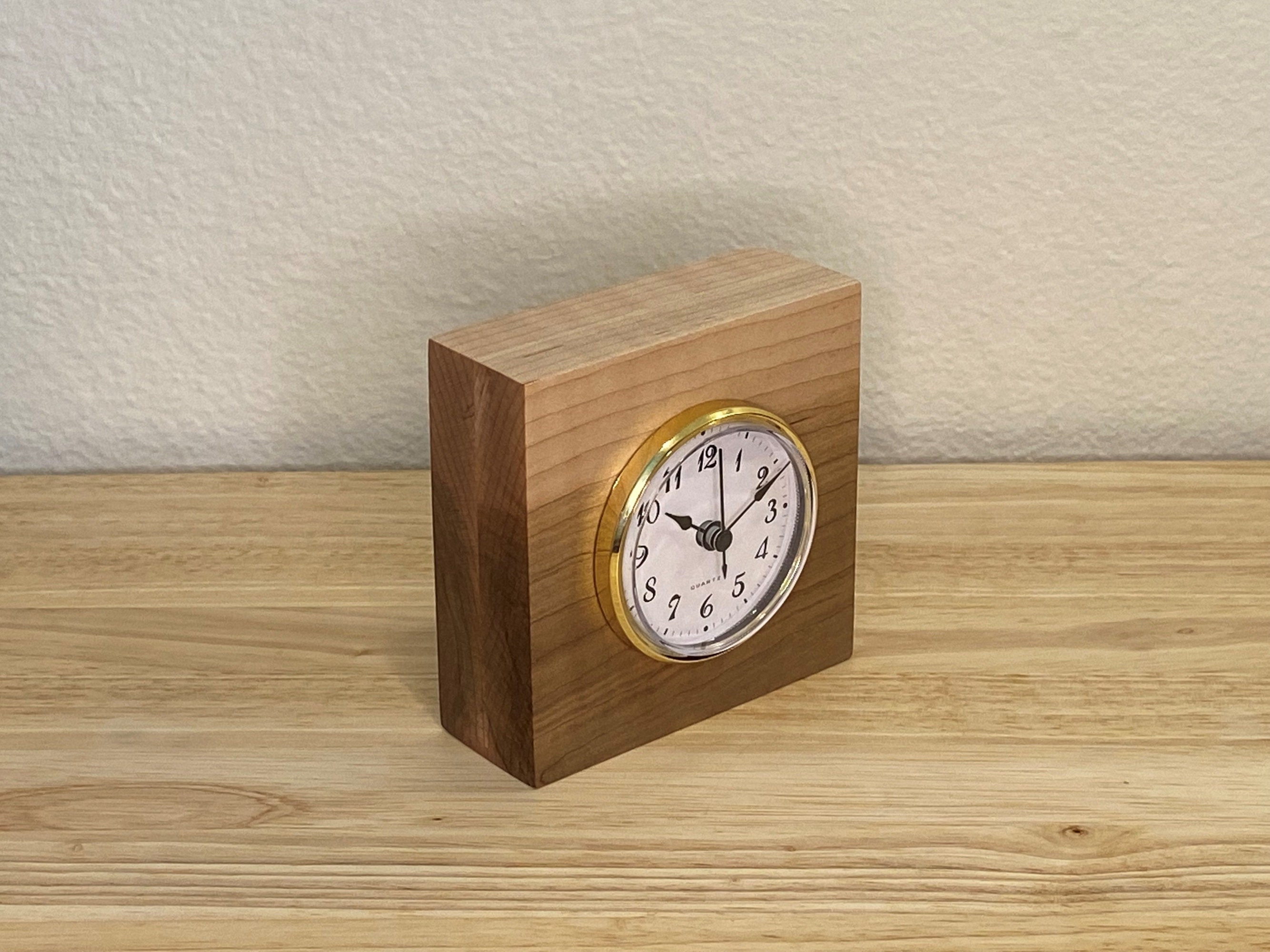 Curly Wood Clock Handcrafted Curly Maple Wood Clock Unique Rustic Décor ...