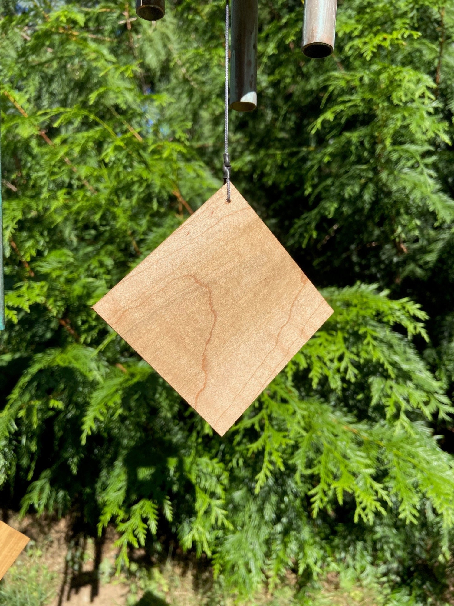 Handcrafted Rustic Aged Copper Wind Chimes - Premium Hardwood Wind ...
