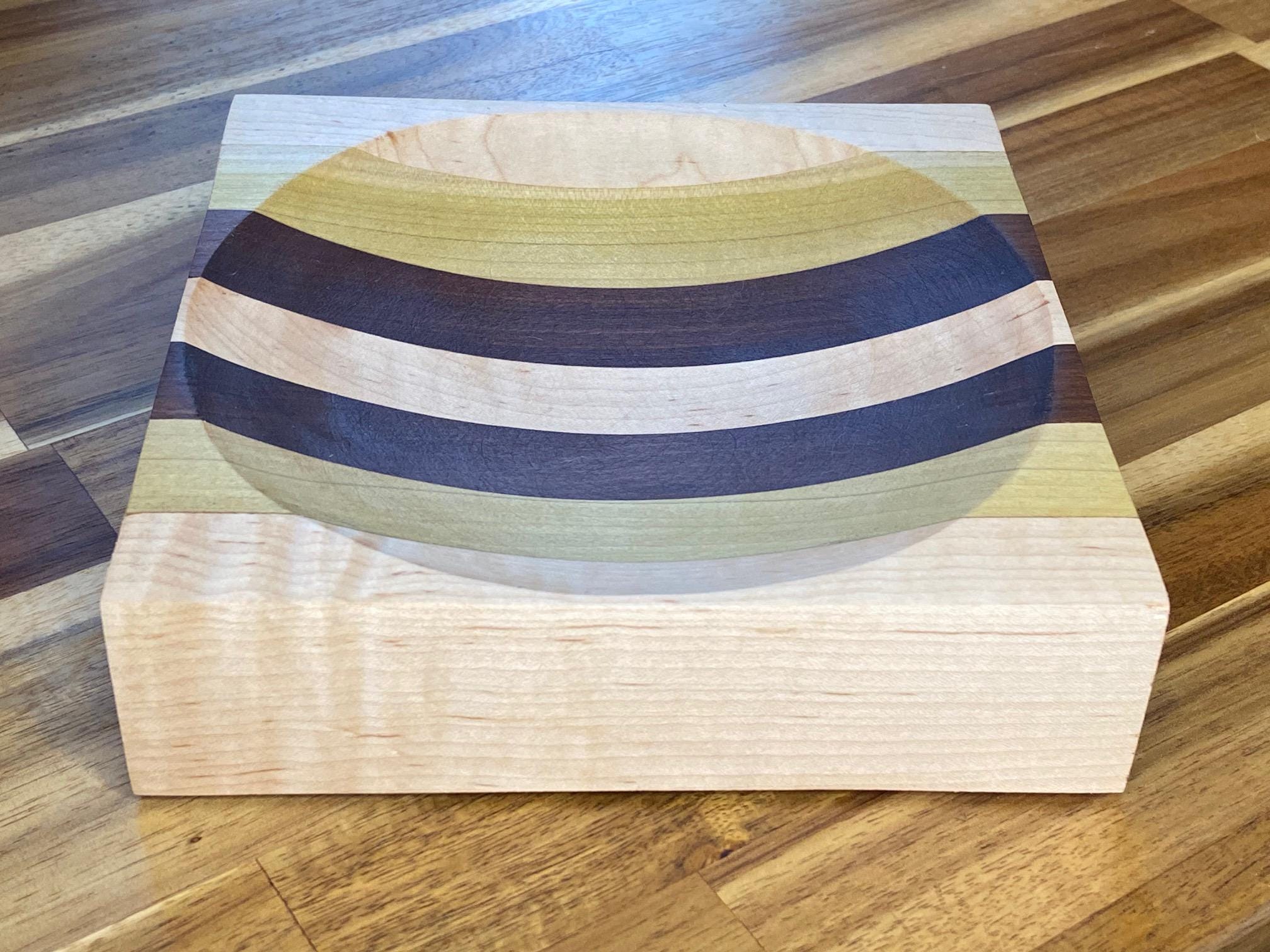 Handcrafted Wooden Bowl – Square Decorative Hardwood Bowl in Unique ...