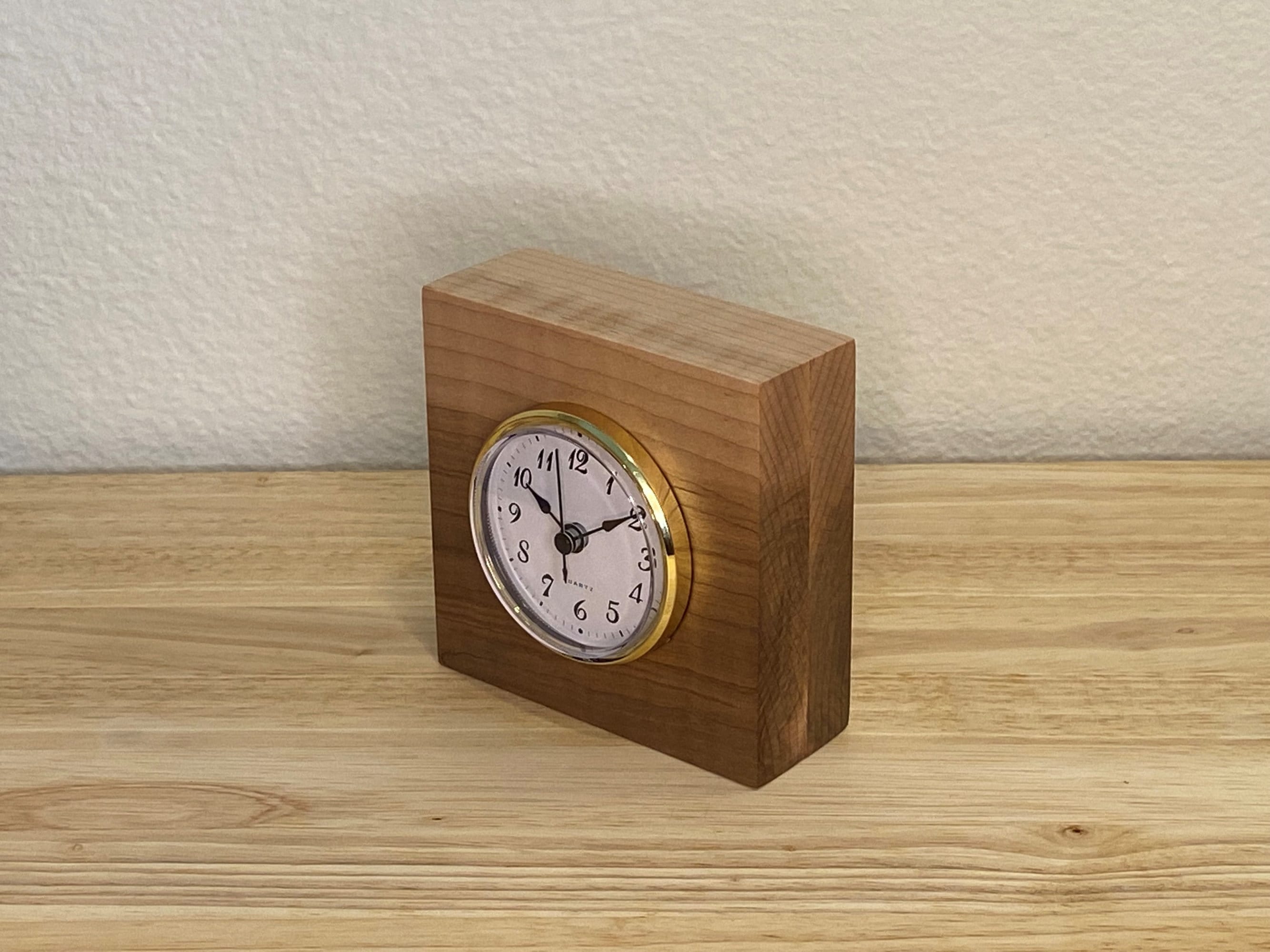 Curly Wood Clock Handcrafted Curly Maple Wood Clock Unique Rustic Décor ...