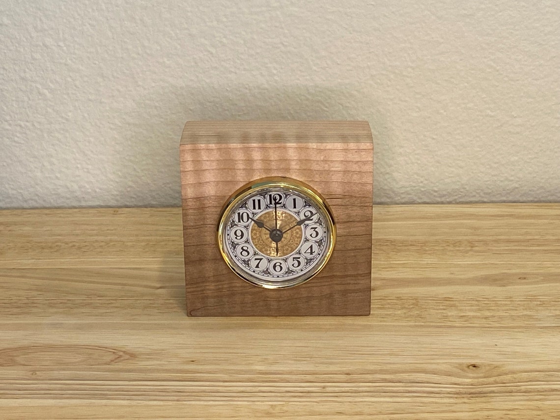 Curly Wood Clock - Handcrafted Curly Maple Wood Clock - Unique Rustic ...