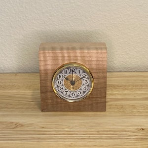 Curly Wood Clock - Handcrafted Curly Maple Wood Clock - Unique Rustic ...
