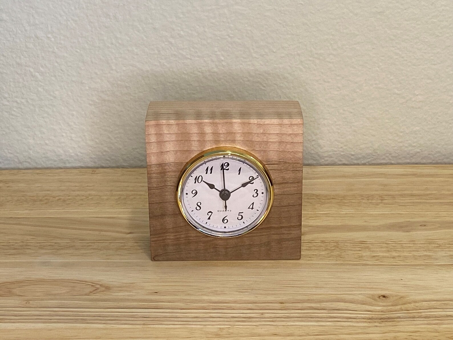 Curly Wood Clock - Handcrafted Curly Maple Wood Clock - Unique Rustic ...