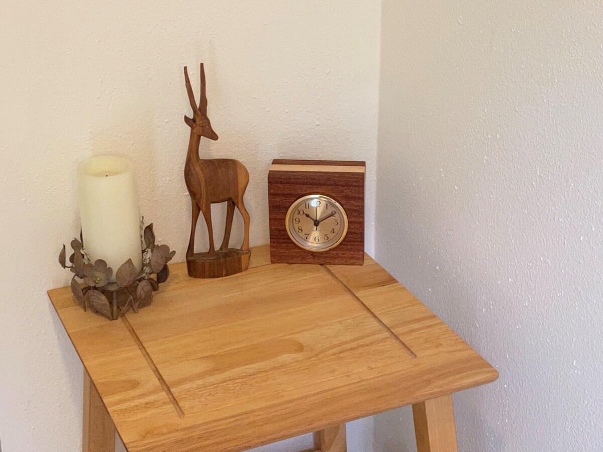 Wood Cube Clock Handcrafted Sapele & Maple Wood Cube Clock Unique ...
