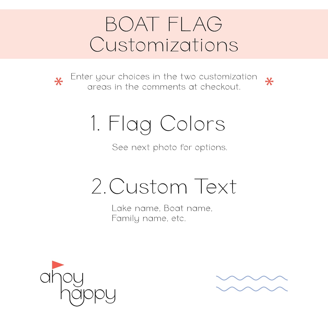 Custom Boat Flag FLAG ONLY - Etsy