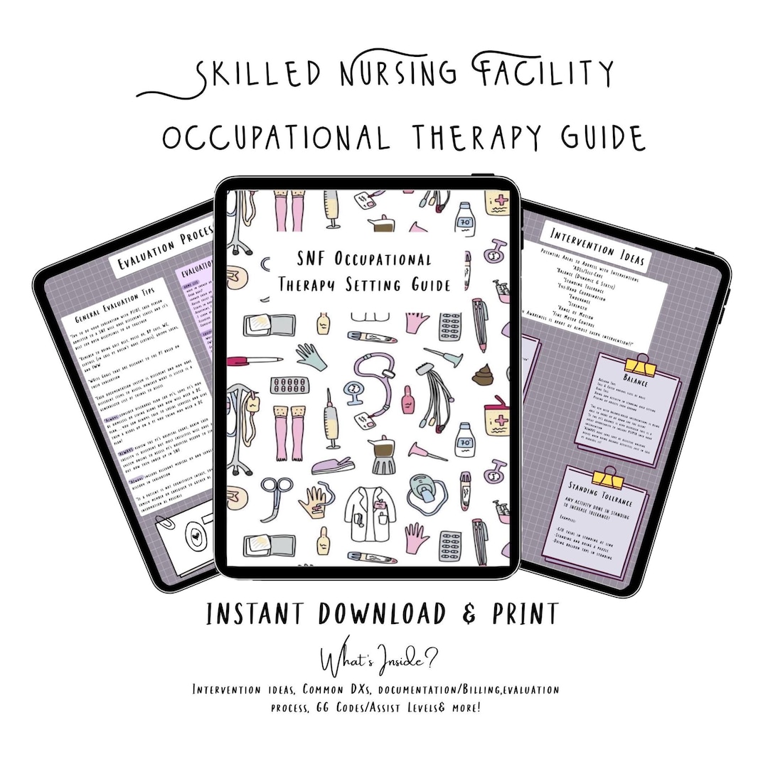 SNF (skilled Nursing Facility) OT Guide - Etsy