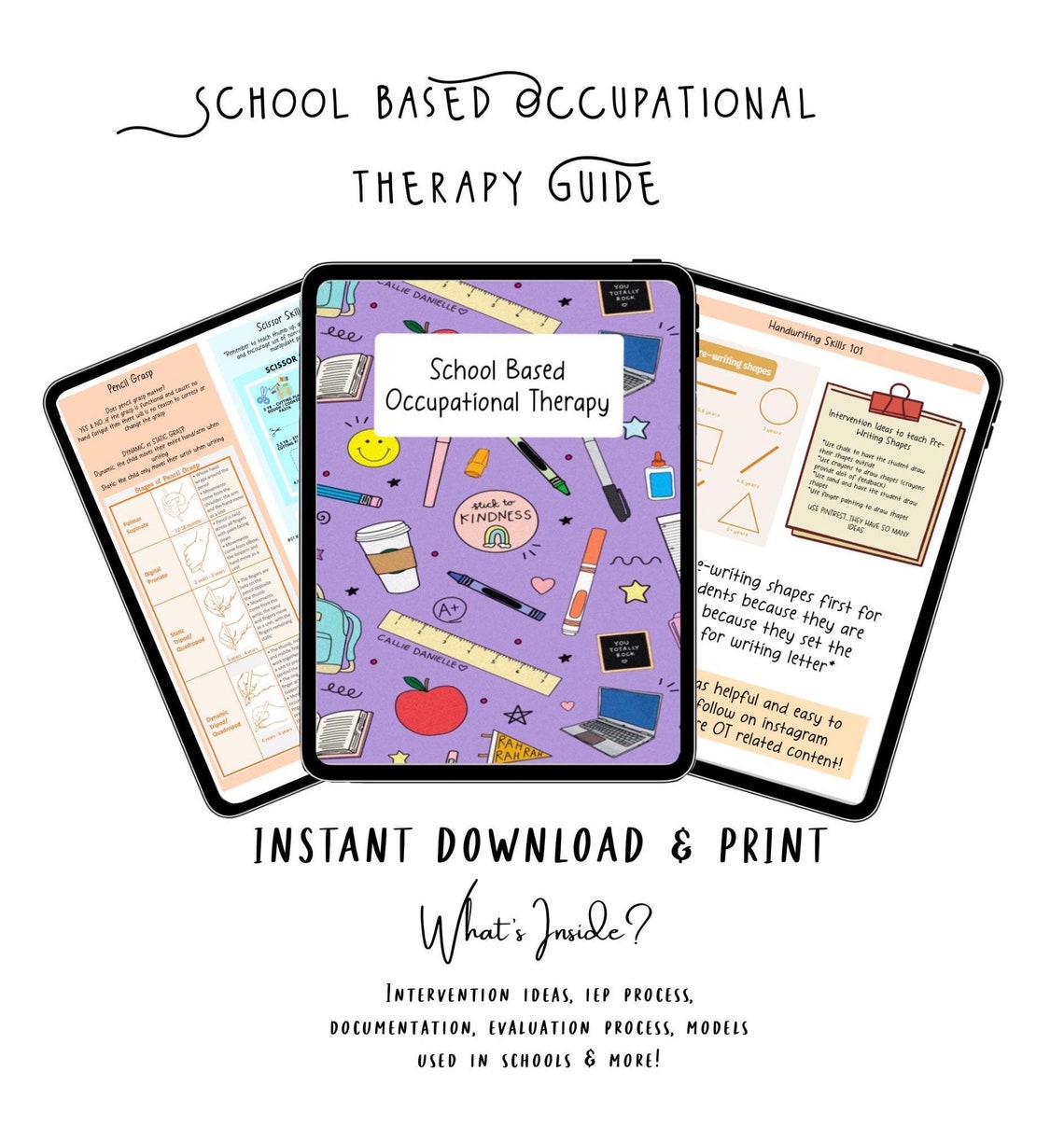School Based Occupational Therapy Guide - Etsy