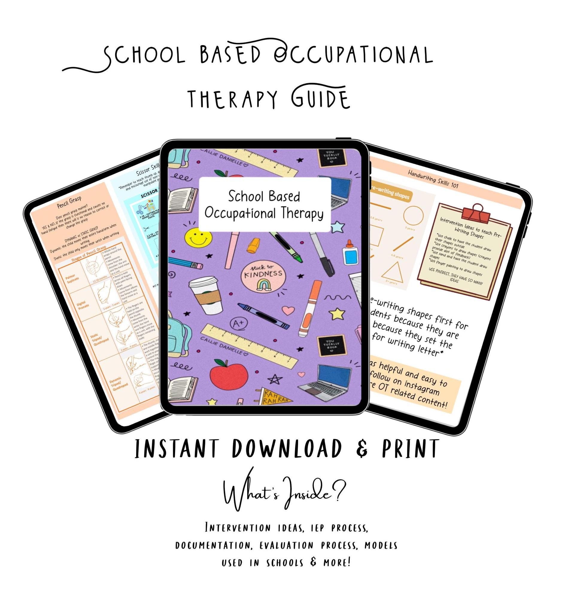 School Based Occupational Therapy Guide - Etsy