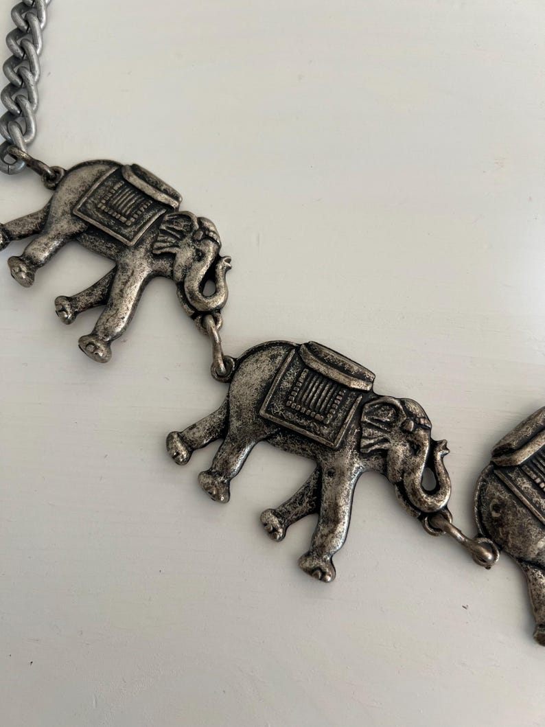 Vintage Concho Belt Metal Waist Belt Chain Belt Boho Belt Elephant Belt ...