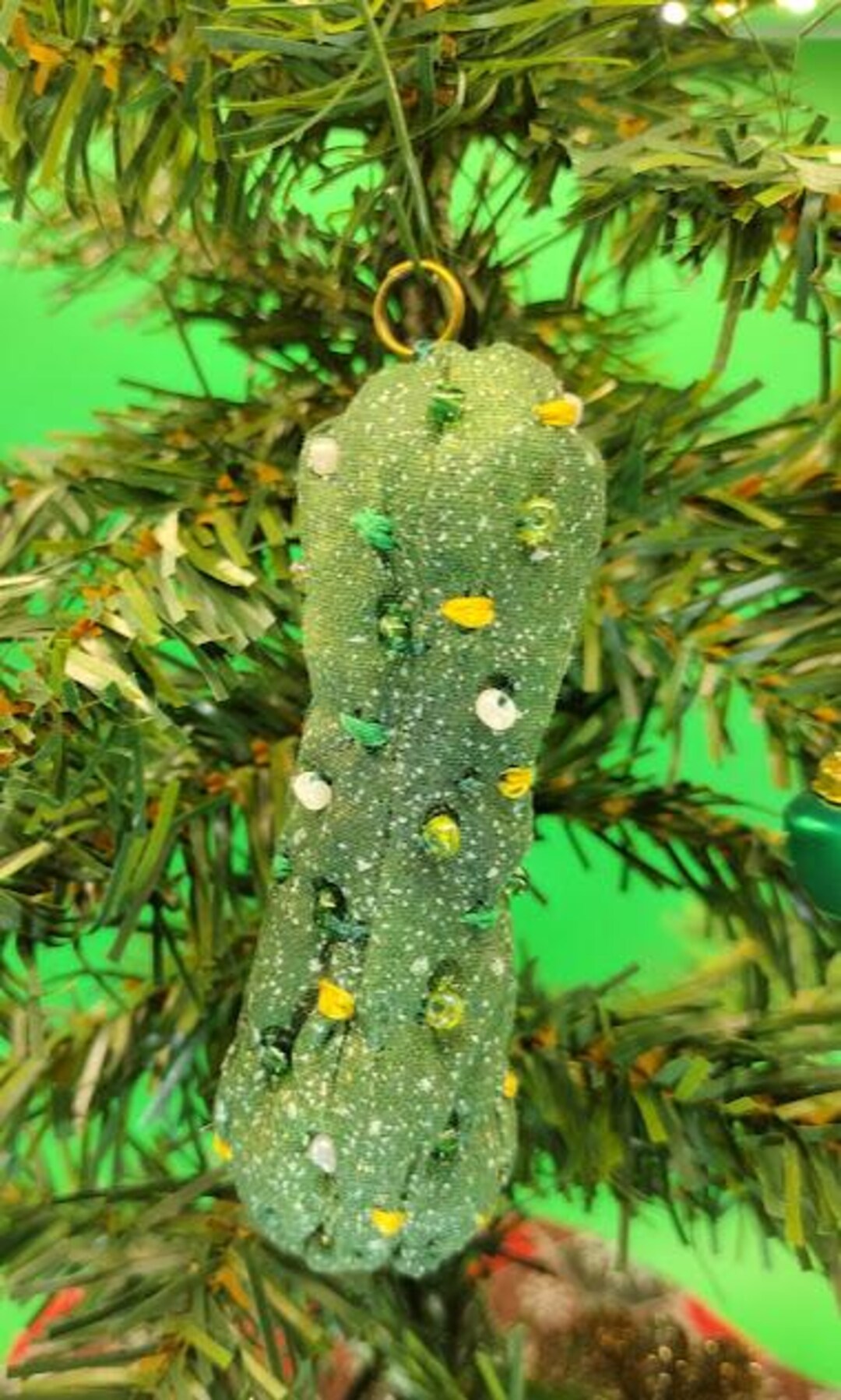 Handmade Lucky Pickle Plush Tree Ornament - Silly Spin on the Original ...
