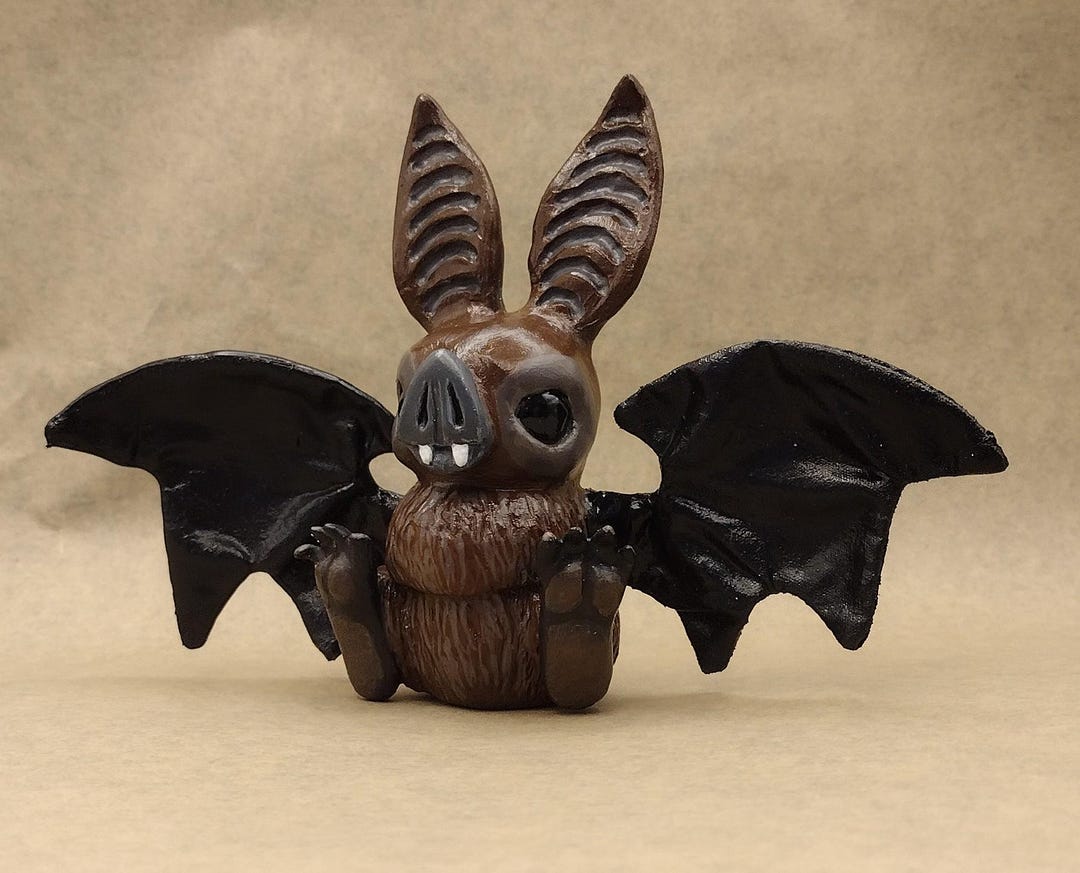 Big-fanged, Big-nosed, and Big-eared! - Leaf-nosed Bat Sculpture ...