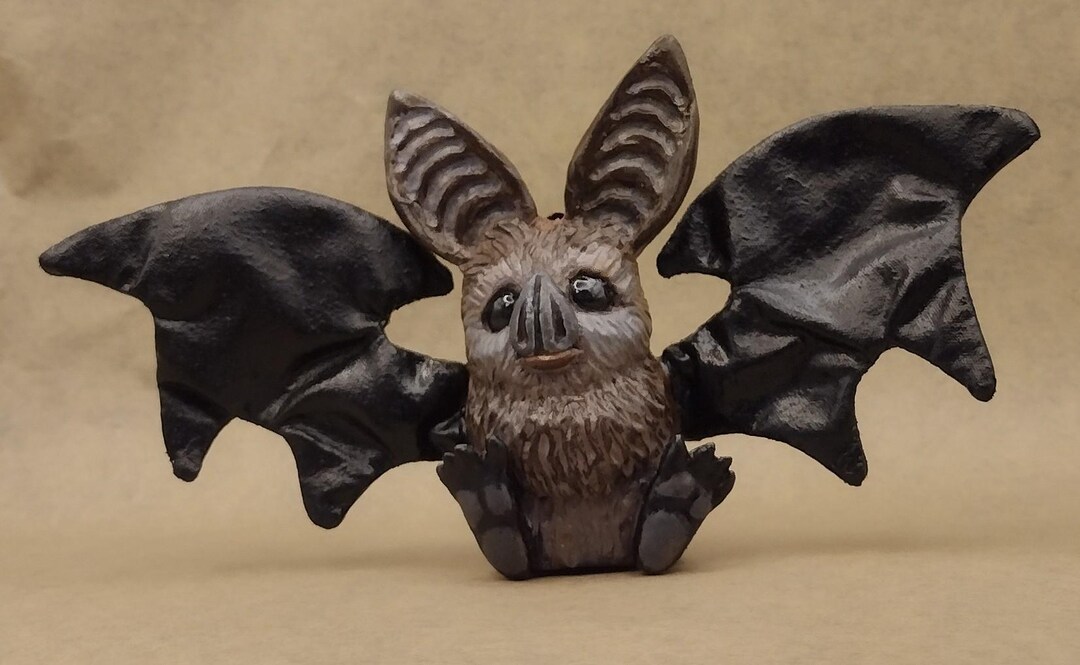 Whimsically Adorable Leaf-nosed Bat - Handmade, One of a Kind Little ...