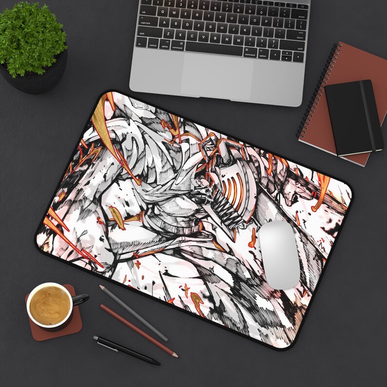 DENJI Desk Mat Chainsaw Man Anime Mouse Pad Gift Anime Desk Mat Denji ...