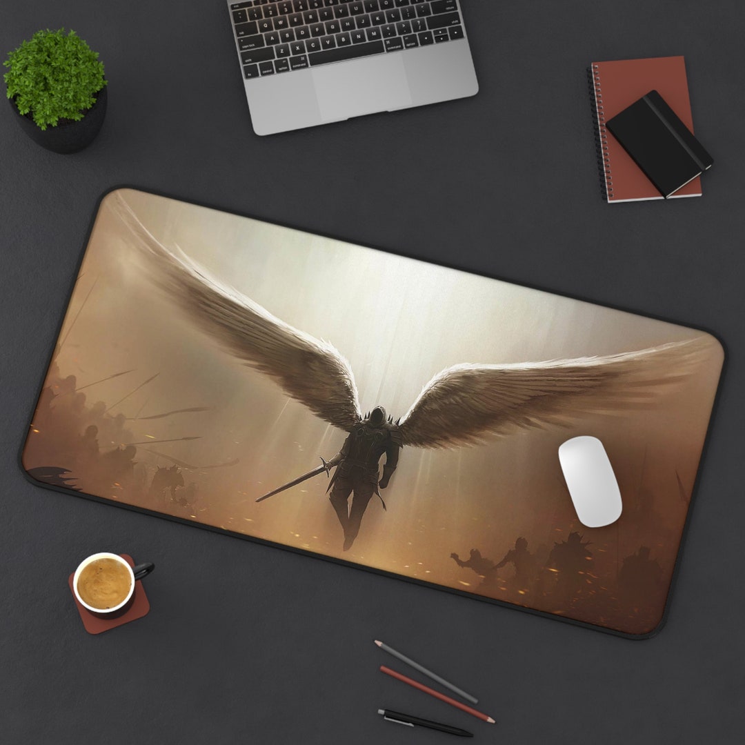 Epic Diablo Desk Mat Tyrael Descends Diablo 4 Gaming Desk Mat - Etsy