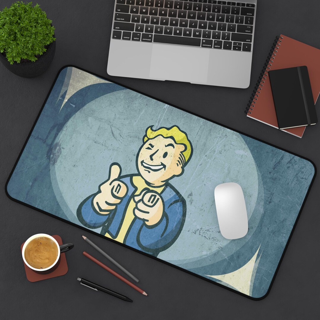 Fallout Funny Vault Boy Desk Mat Fallout Gaming Desk Mat Mouse Pad Play ...