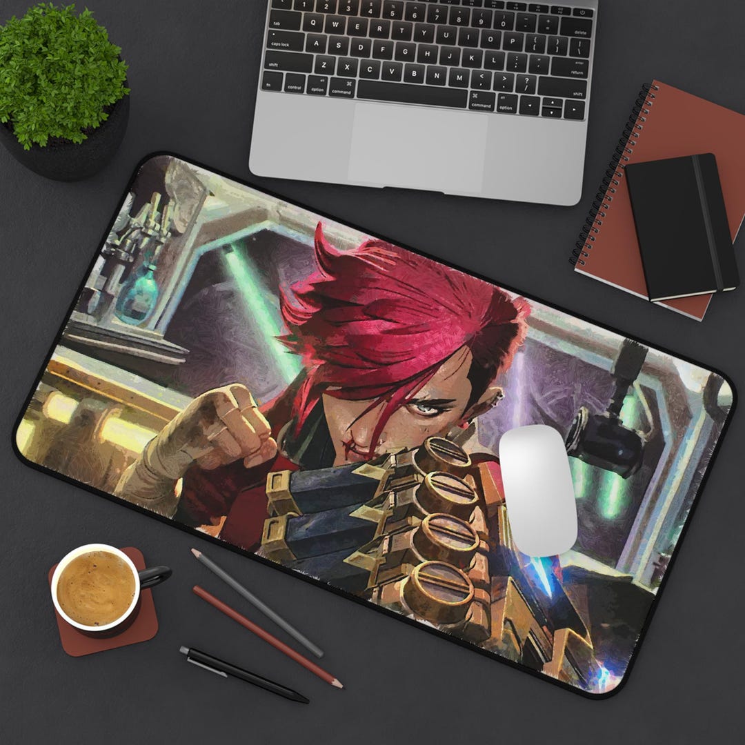 Arcane Vi Desk Mat - League of Legends Arcane Gaming Desk Mat, Mouse ...