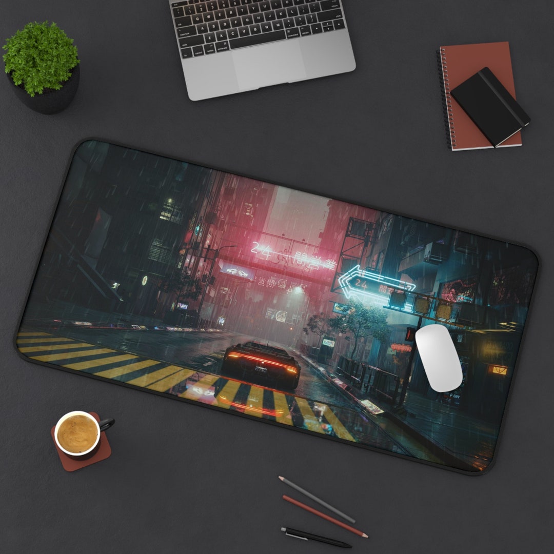 Cyber Punk Night City Desk Mat, Cyber Punk 2077 Gaming Desk Pad, Play ...