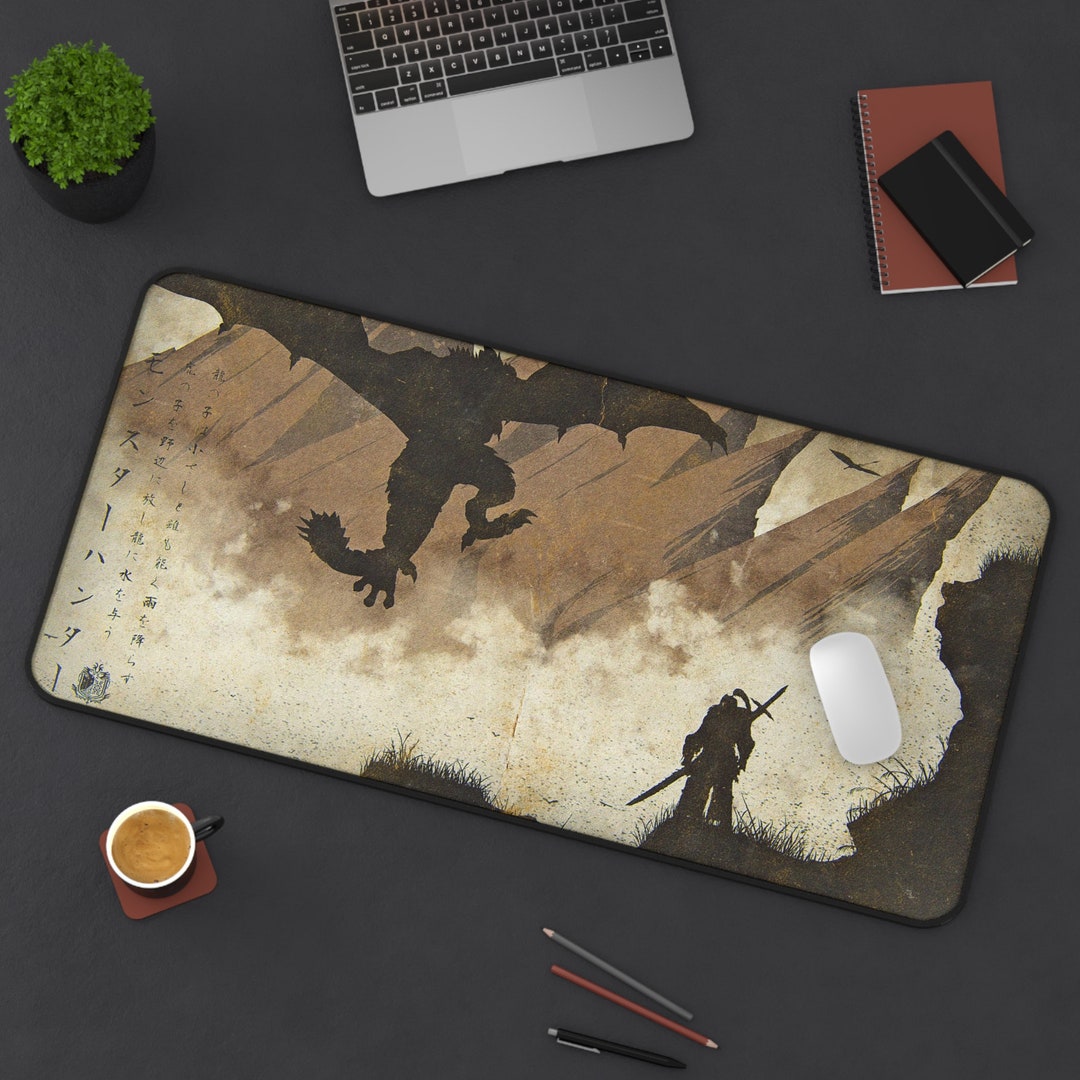 MONSTER HUNTER WORLD Rathalos Desk Mat Monster Hunter Gift Desk Mat ...