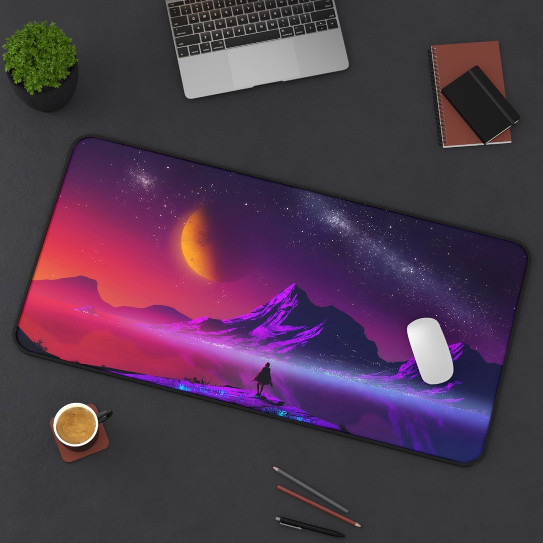 Retrowave Desk Mat Synthwave 80s Style Desk Mat Vaporwave - Etsy