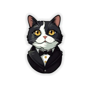 Tuxedo Cat Sticker Cat Sticker Laptop Sticker Cat Lover Gift Cute Kitty ...