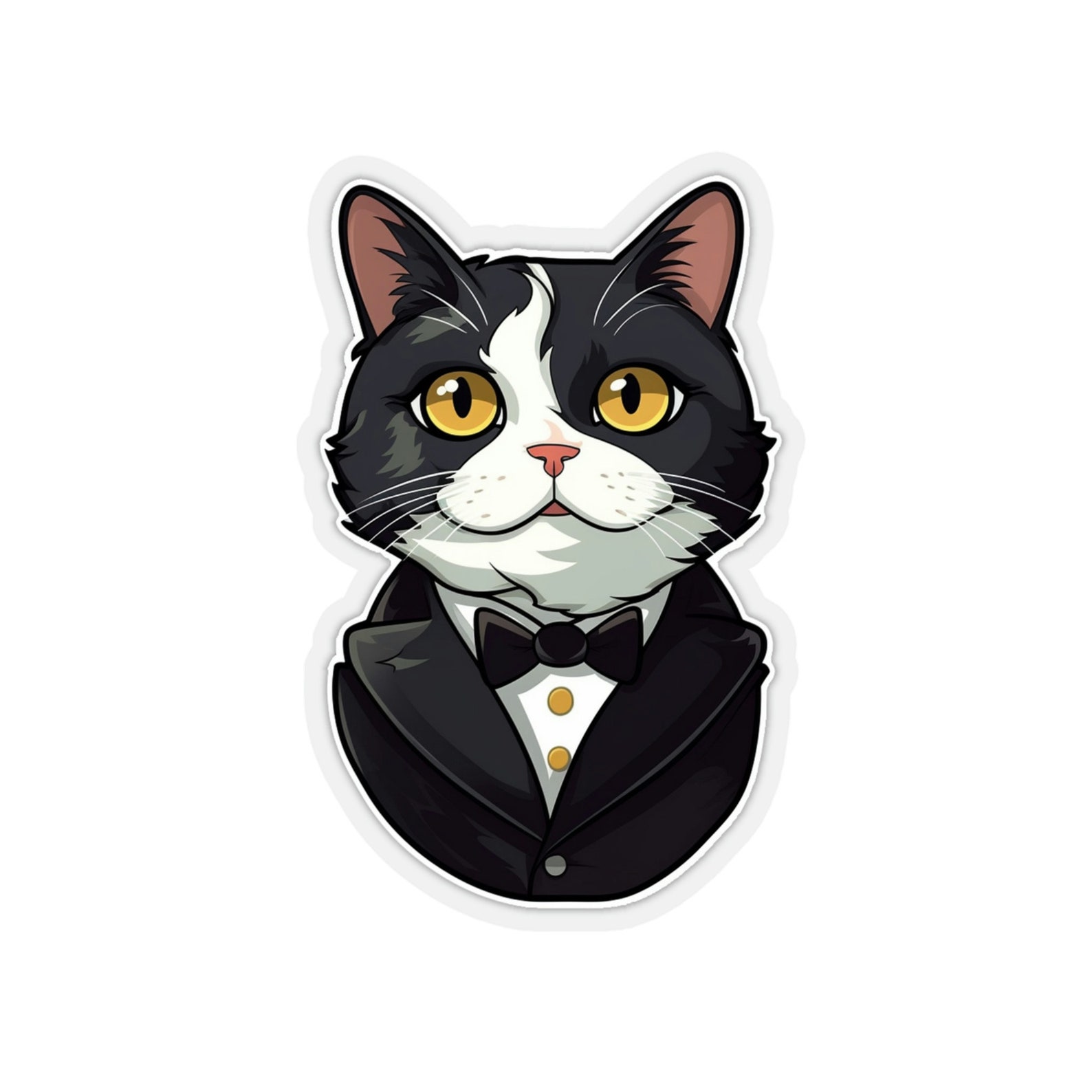 Tuxedo Cat Sticker Cat Sticker Laptop Sticker Cat Lover Gift Cute Kitty ...