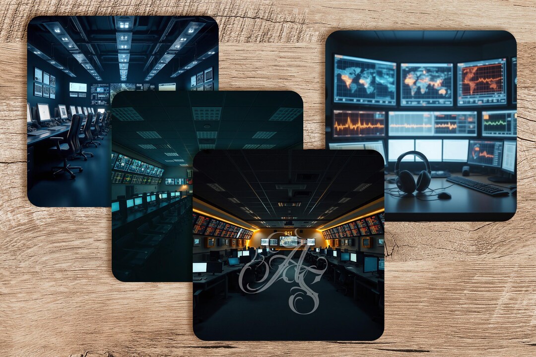 911 First Responders Night Shift Dispatch Console, Coaster PNG Design ...