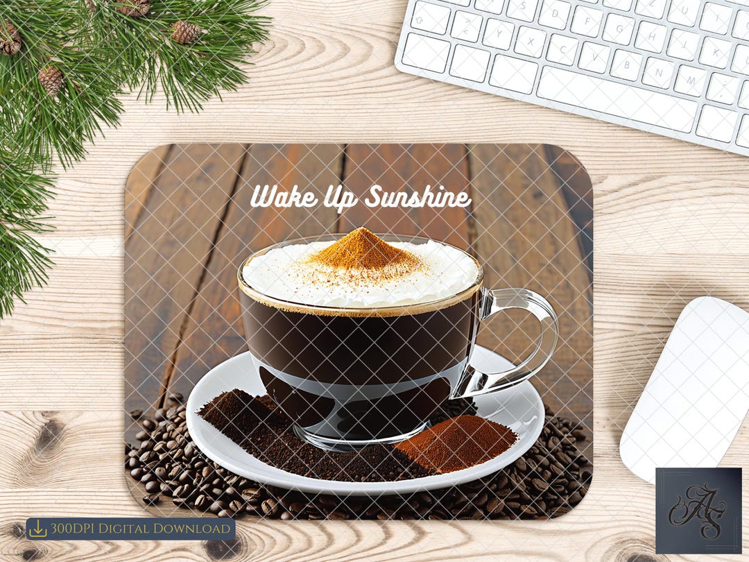 Mouse Pad PNG Coffee Time, Mouse Pad Sublimation, Mouse Pad PNG, Two ...