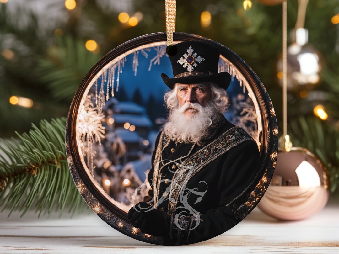 Christmas Sea Captain Nemo Ornament Sublimation PNG, Christmas Round ...